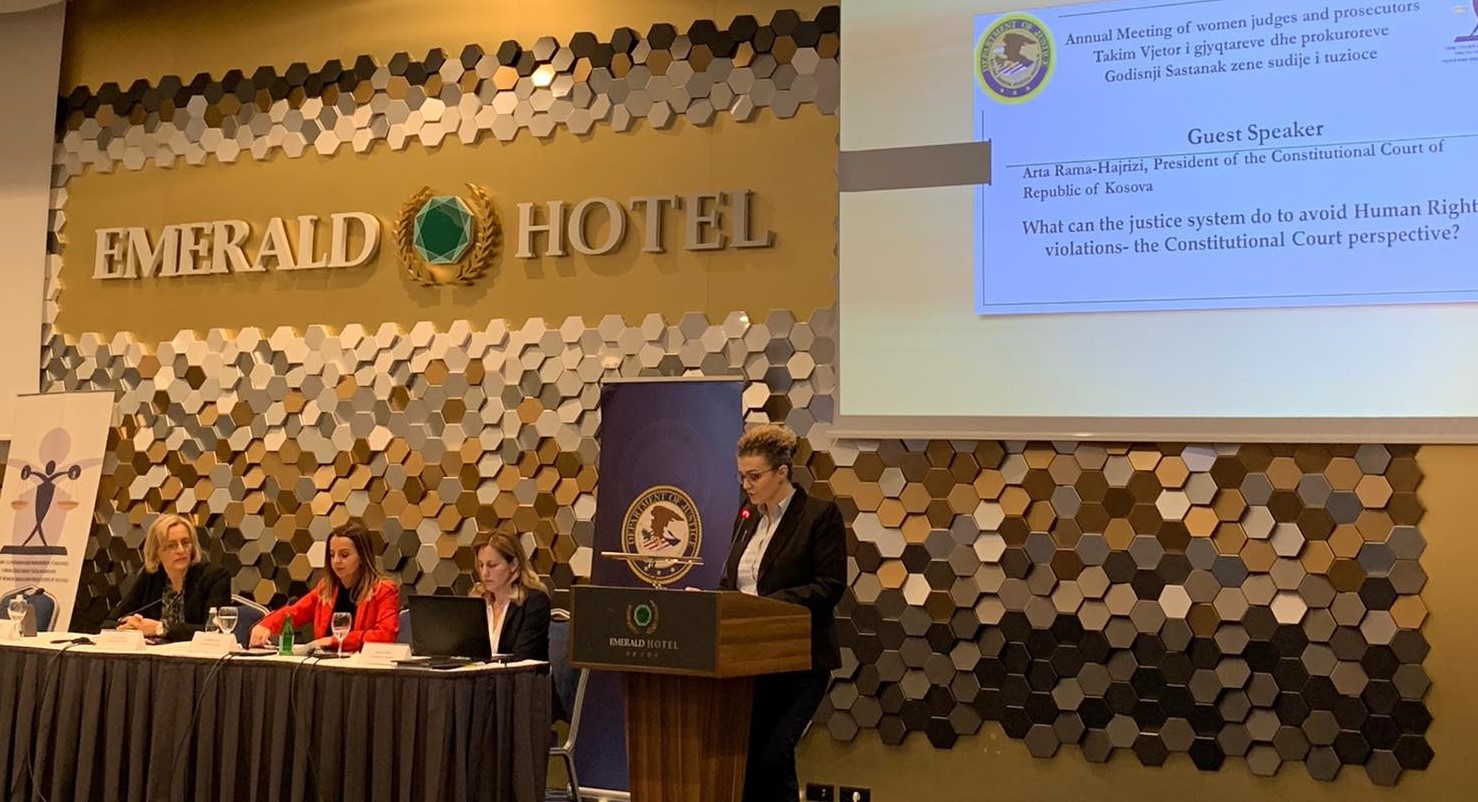 Kryetarja Rama-Hajrizi me fjalim rasti në takimin vjetor të gjyqtarëve ...